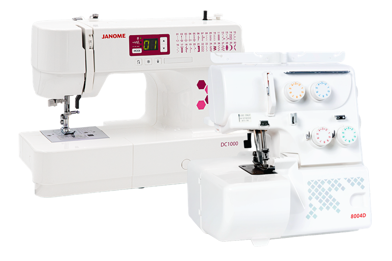 Janome Sewing Machine & Overlocker Combo by Janome Sewing Machines