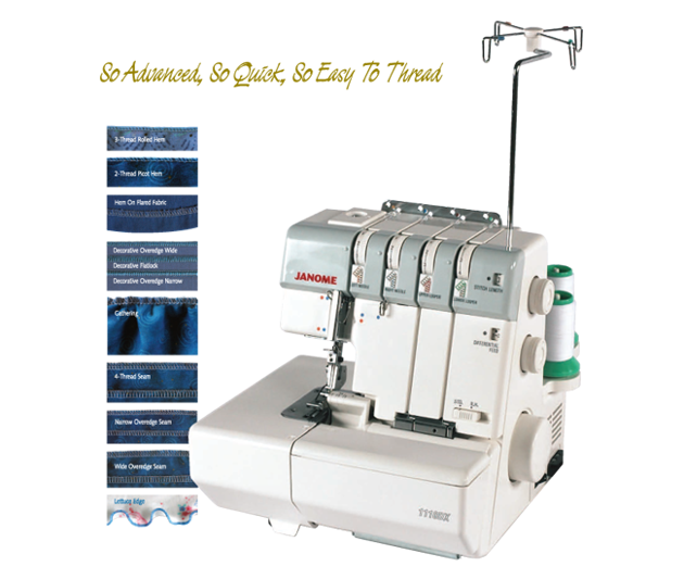 Janome 1110DX Overlocker by Janome Sewing Machines in Machines - Sewing ...