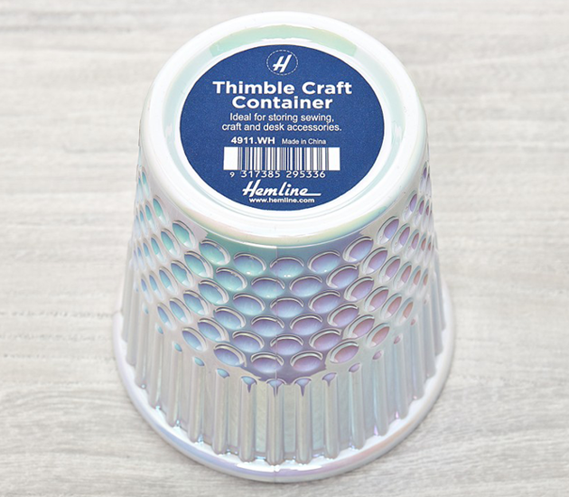 Giant Thimble Craft Container - Pearl White by Hemline in Sewing ...