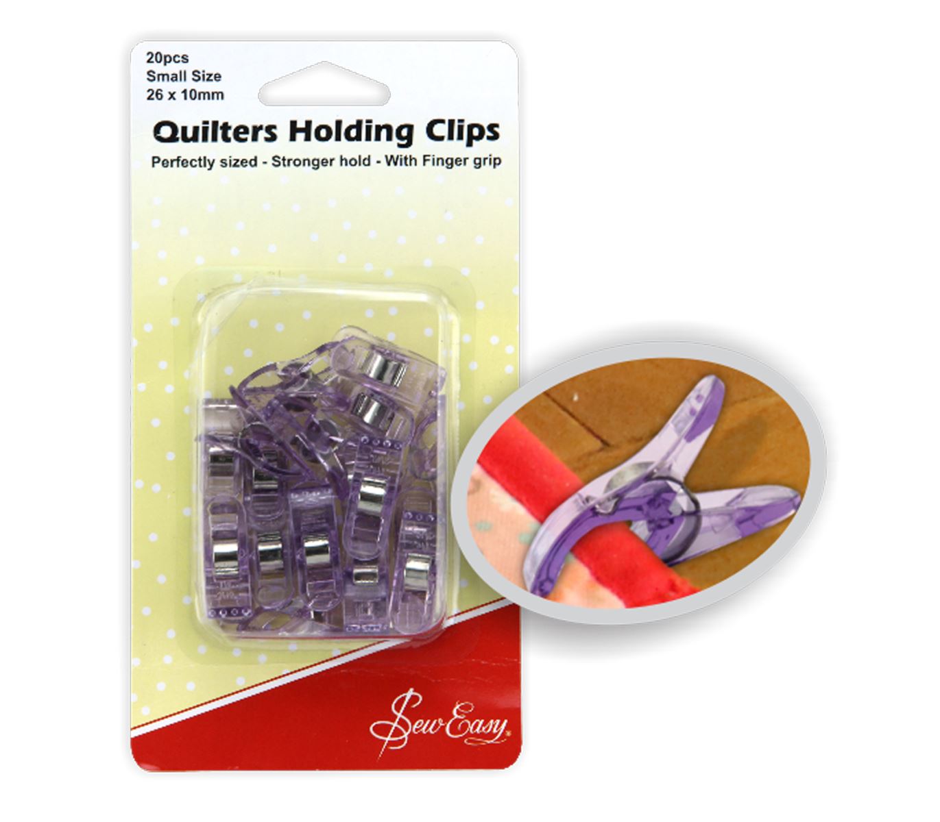 Quilt Clips 22 x 10mm 20 pcs -Purple Clips in hang sell pack by Sew ...