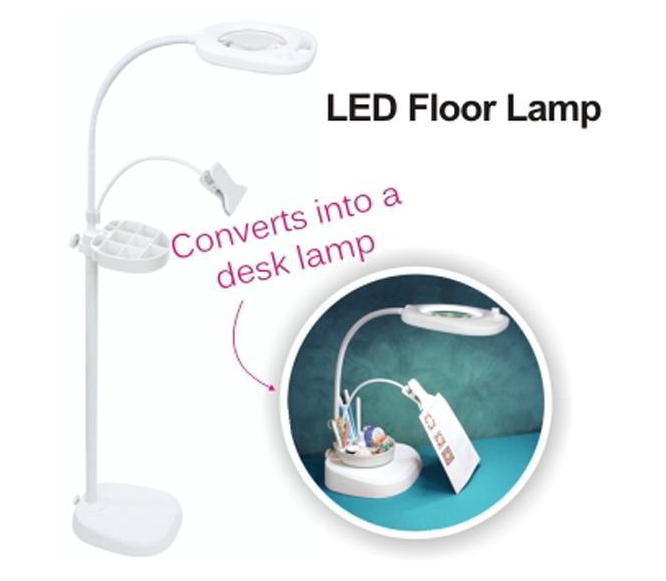 Magnifying Floor Lamp with Tray by Triumph - Quality Homewares in Craft ...