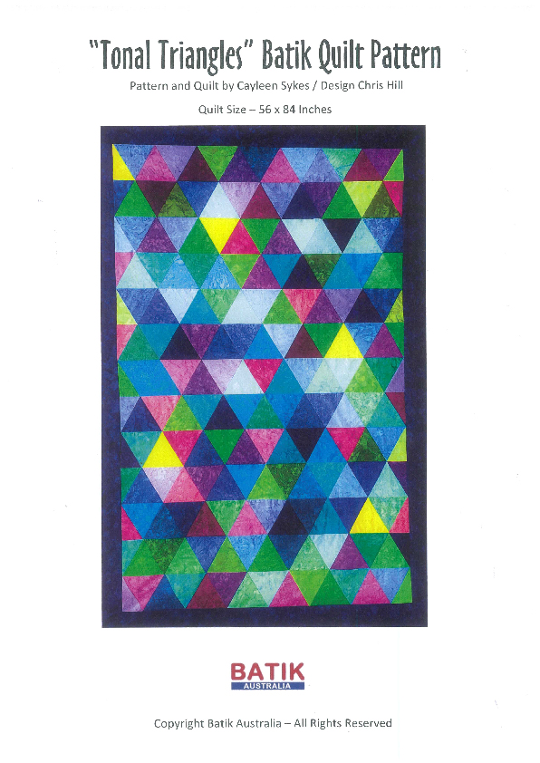 Batik Australia Pattern - Tonal Triangles Quilt by Batik Australia in ...